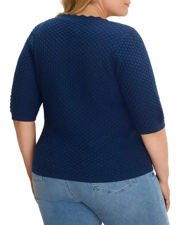 NIC+ZOE Scallop Textured Sweater