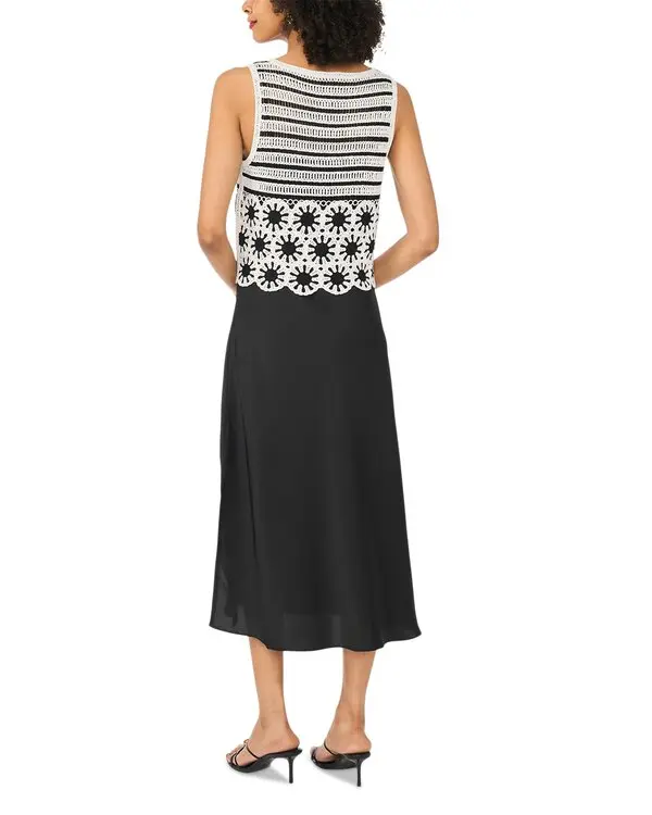 Vince Camuto Crochet Tank With Slip Dress