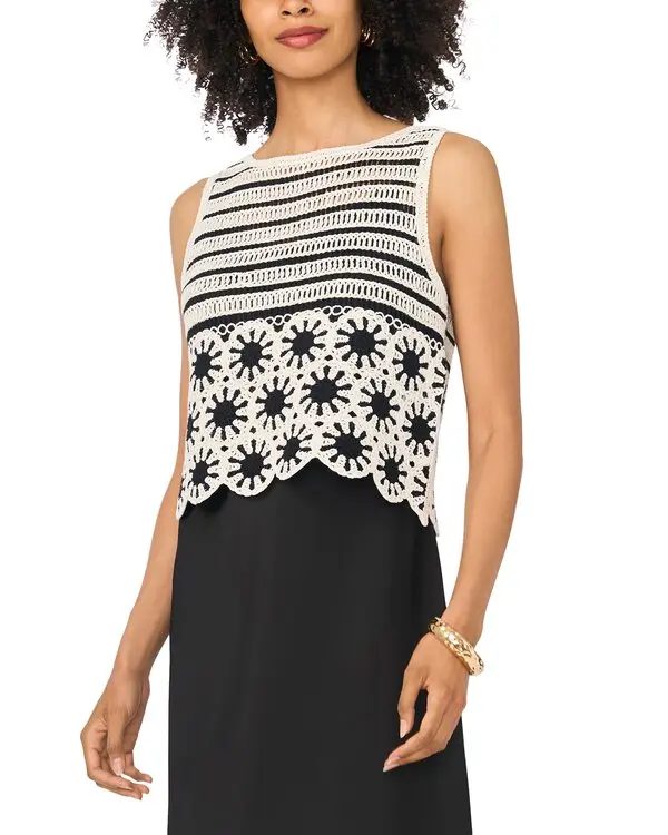 Vince Camuto Crochet Tank With Slip Dress