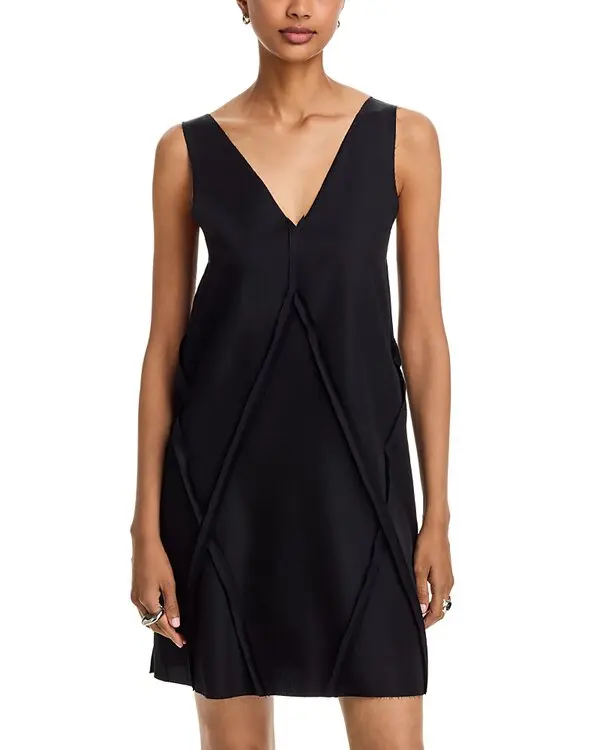 MAISON MARGIELA Fluide Satin V Neck Dress