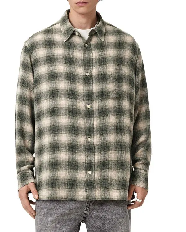 ALLSAINTS Lumley Oversized Fit Long Sleeve Shirt