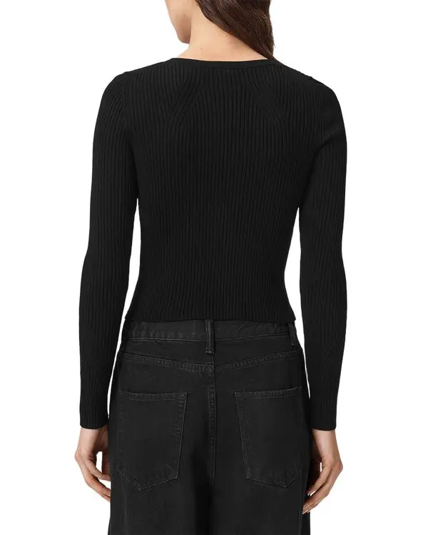 ALLSAINTS Cruz Zip Cardigan - Black