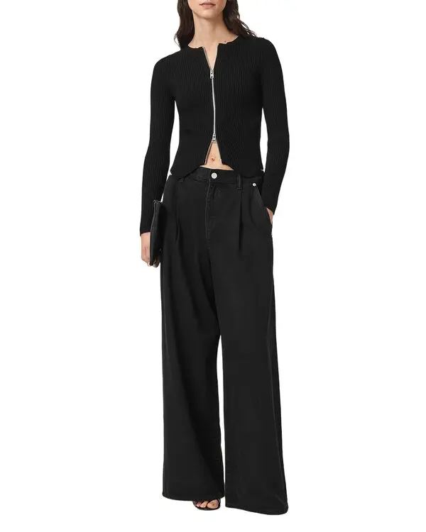 ALLSAINTS Cruz Zip Cardigan - Black