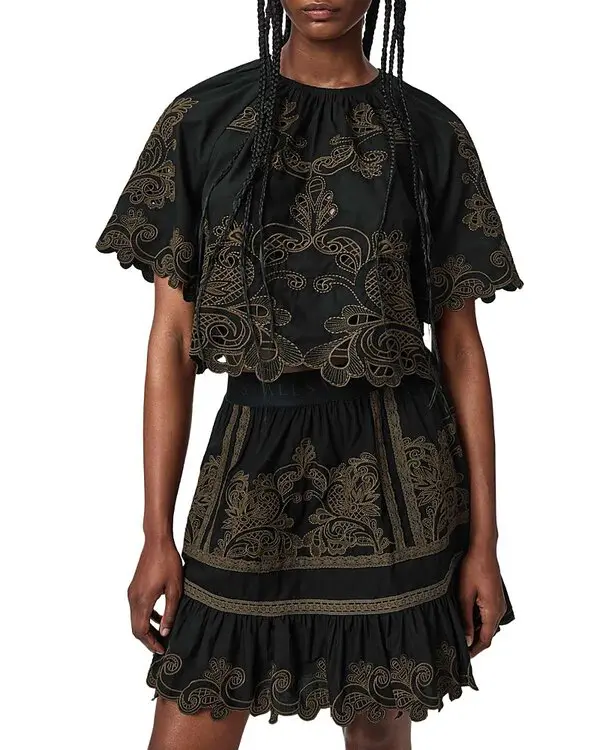 ALLSAINTS Miriam Embroidered Top