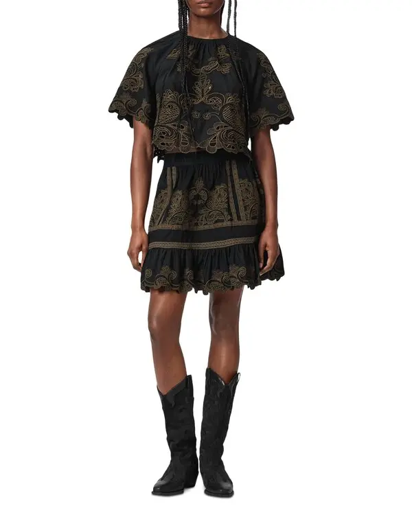 ALLSAINTS Miriam Embroidered Top