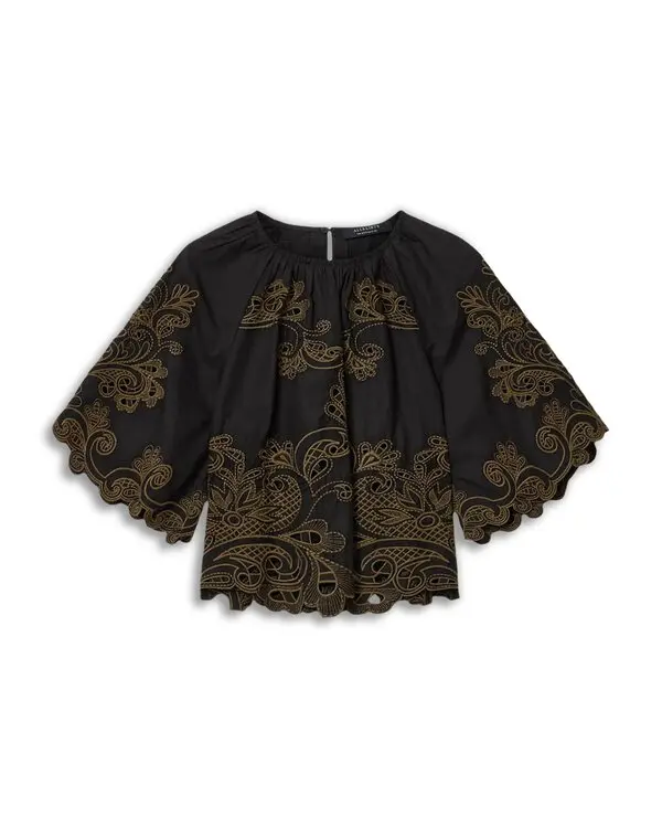 ALLSAINTS Miriam Embroidered Top