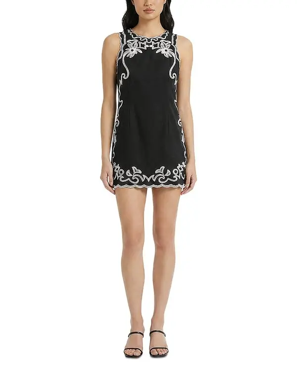 THE GOOD JOURNEY Embroidered Mini Dress