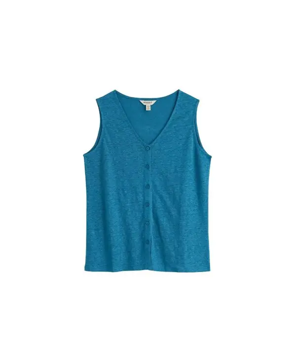 SEASALT CORNWALL Carn Glaze Linen Button-through Vest