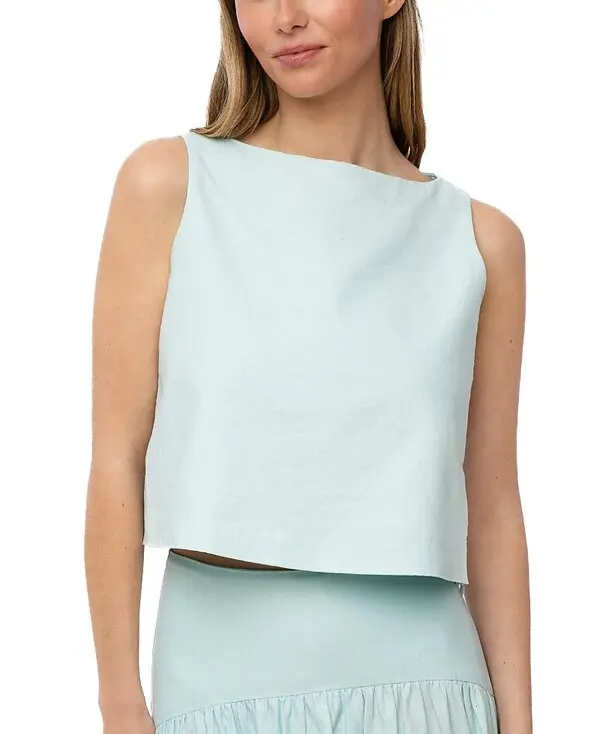 THE BURGESS COLLECTION The Maeve Square Neck Tank - Sky