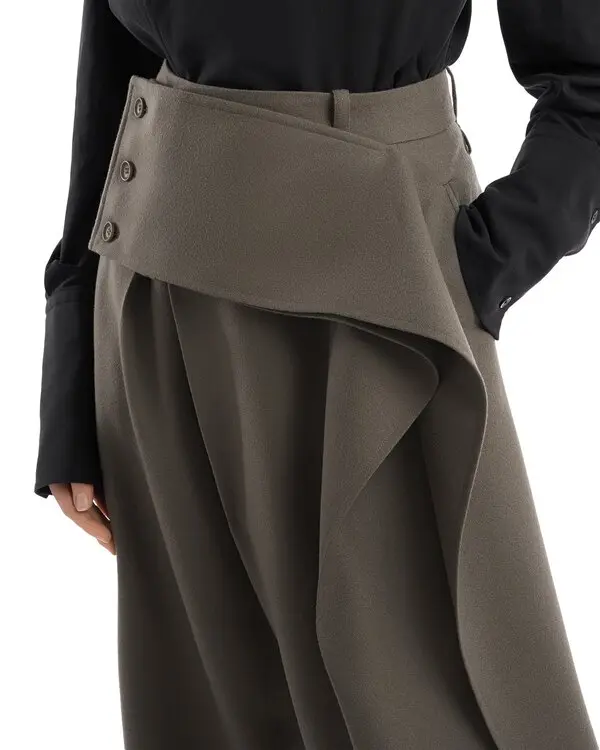 Issey Miyake Calligraph Wool Resin Impregnated Pants