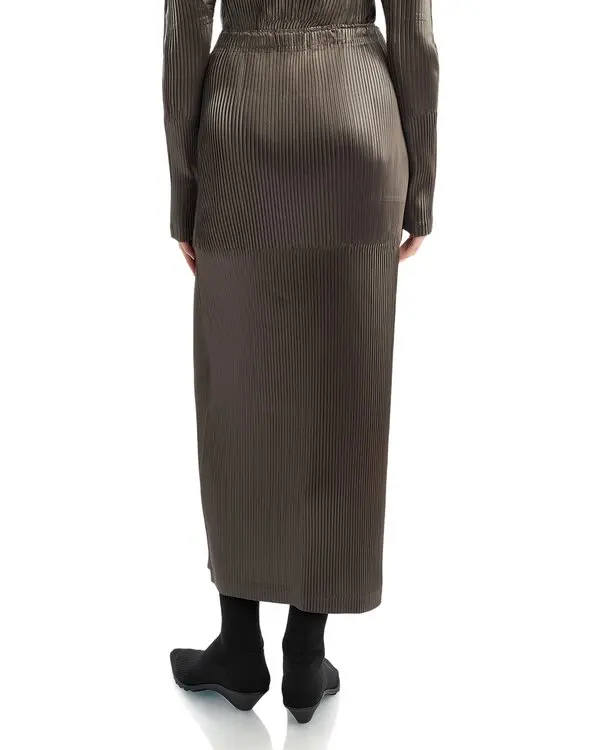 Issey Miyake Glossed Panels Pleats Skirt