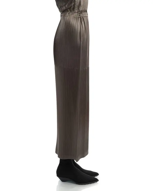Issey Miyake Glossed Panels Pleats Skirt