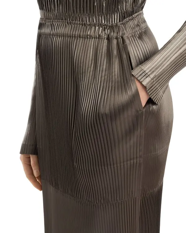 Issey Miyake Glossed Panels Pleats Skirt