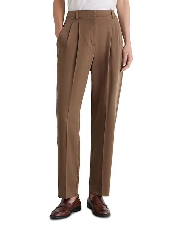 REISS Petites Clay Tapered Pleated Trousers