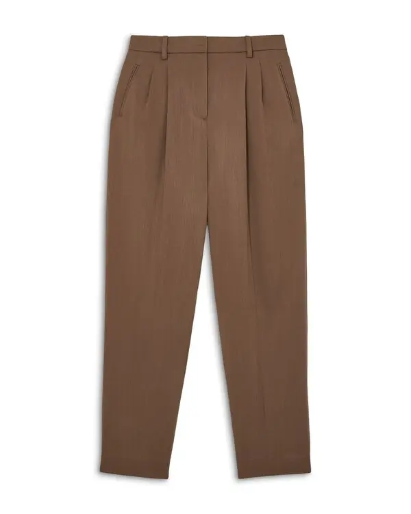 REISS Petites Clay Tapered Pleated Trousers