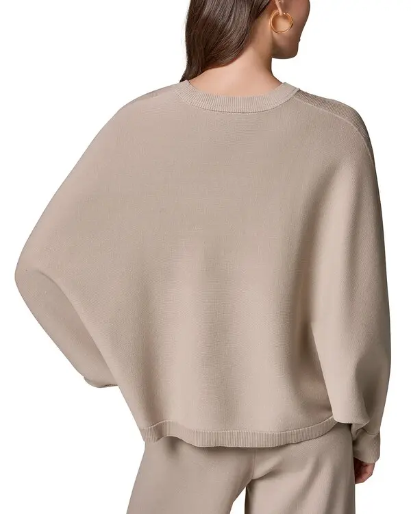 Donna Karan New York Milano Stitch Rib Trimmed Dolman Sleeve Sweater