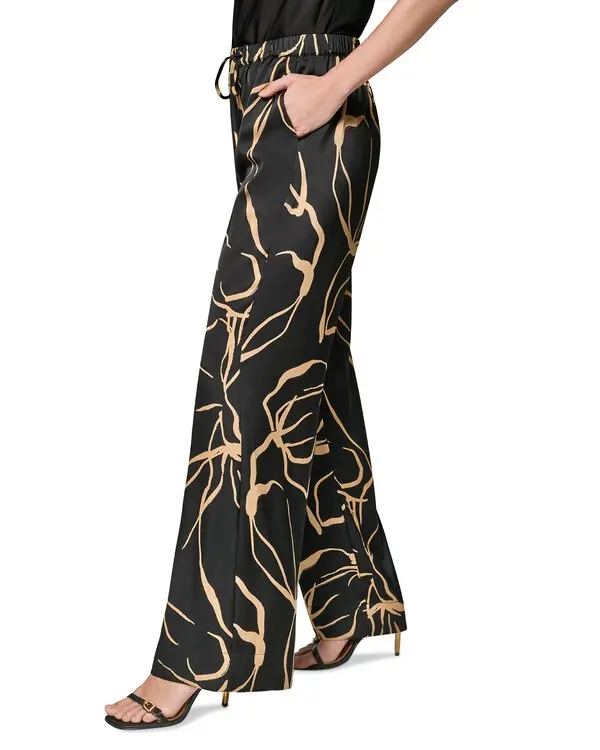 Donna Karan New York Printed Wide Leg Pants