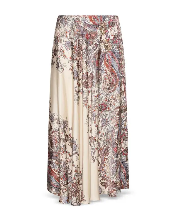 Marella Mlldecano Satin Printed Midi Skirt