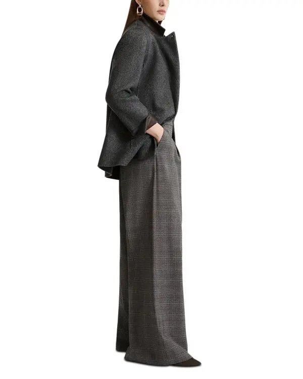 Marella Mlscarena Plaid Wide-leg Trousers