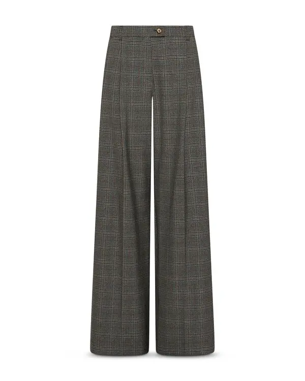 Marella Mlscarena Plaid Wide-leg Trousers