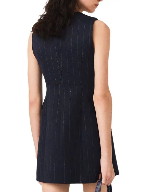 Maje Sleeveless Tailored Lurex Dress