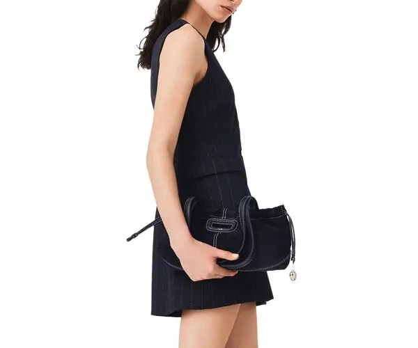 Maje Sleeveless Tailored Lurex Dress
