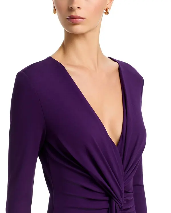 Michael Kors Long Sleeve Sarong Dress