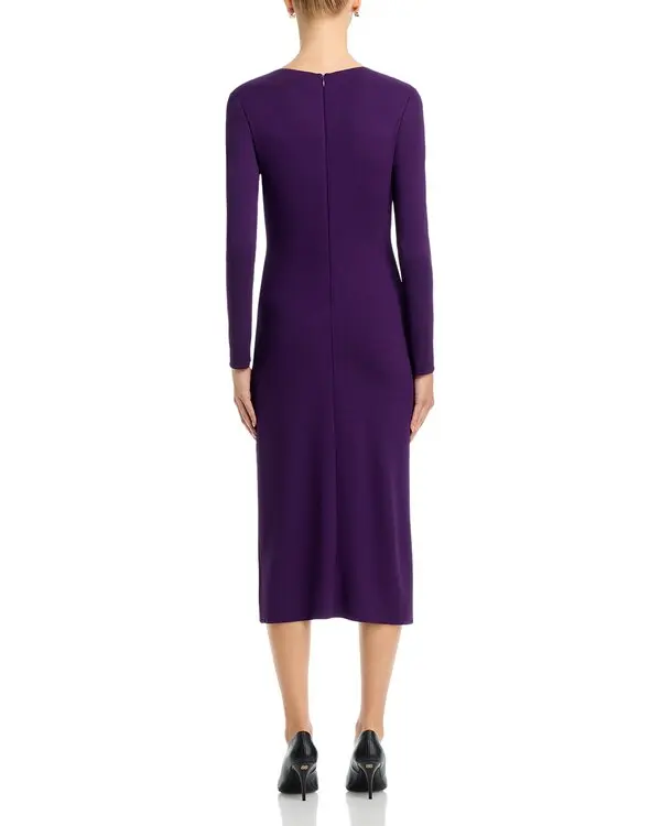 Michael Kors Long Sleeve Sarong Dress
