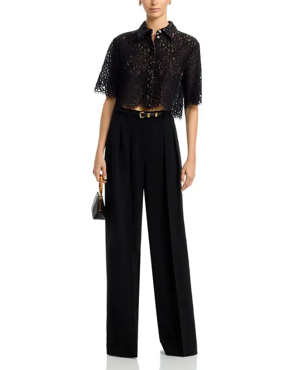 Michael Kors Shannon High Waist Wide Leg Pants