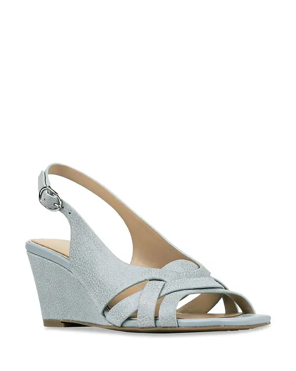 DONALD PLINER Primm Wedge Slingback Sandals - Cloud Gray