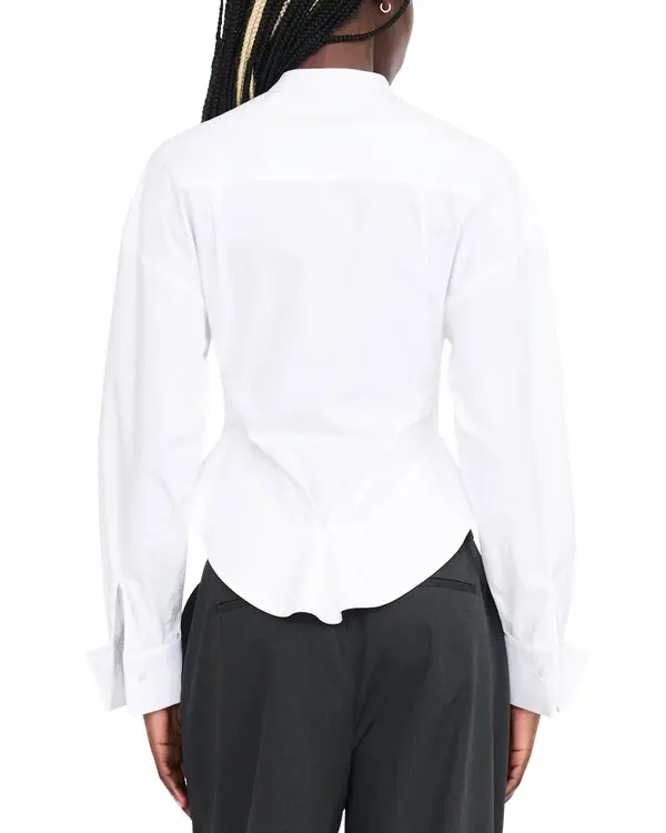 Staud Rhys Flared Hem Blouse