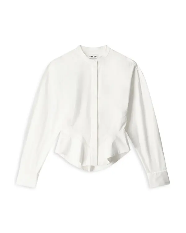 Staud Rhys Flared Hem Blouse