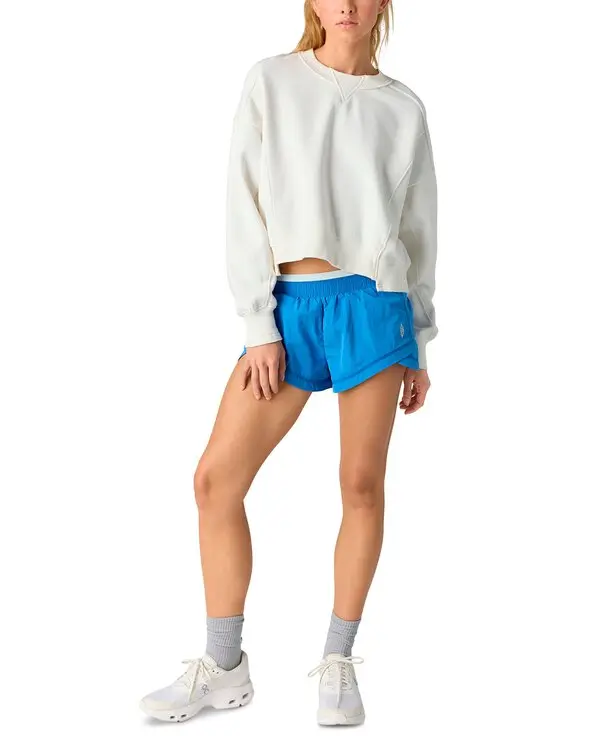 Free People Lightweight Nylon Athletic Shorts - Light Cobalt
