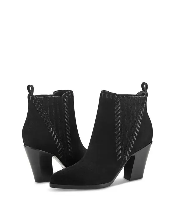 MARC FISHER LTD. Alvira Suede Ankle Boots - Black