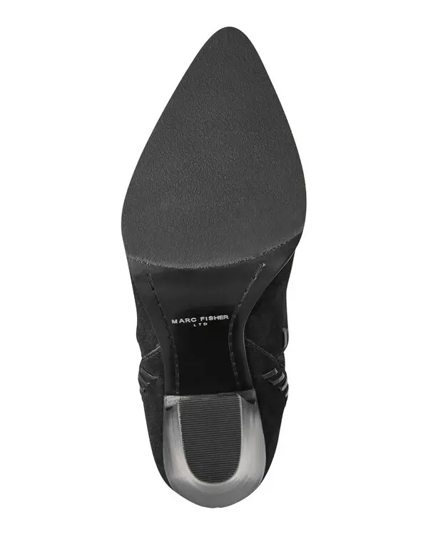 MARC FISHER LTD. Alvira Suede Ankle Boots - Black