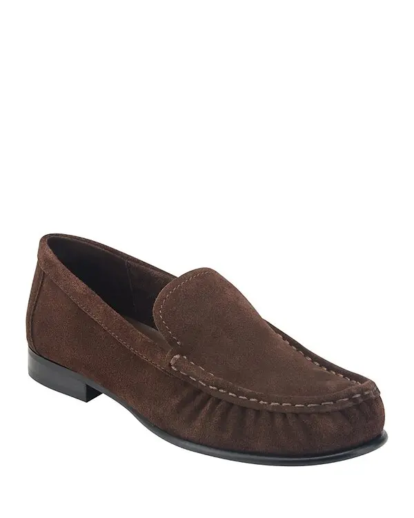 MARC FISHER LTD. Mazle Leather Loafers - Dark Brown