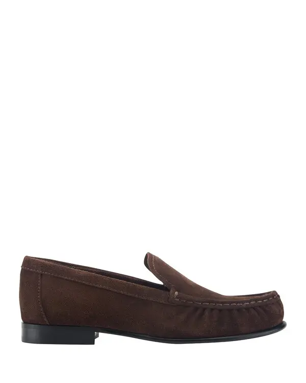 MARC FISHER LTD. Mazle Leather Loafers - Dark Brown