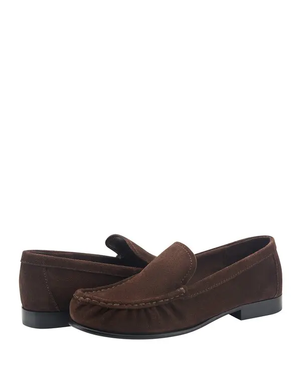 MARC FISHER LTD. Mazle Leather Loafers - Dark Brown