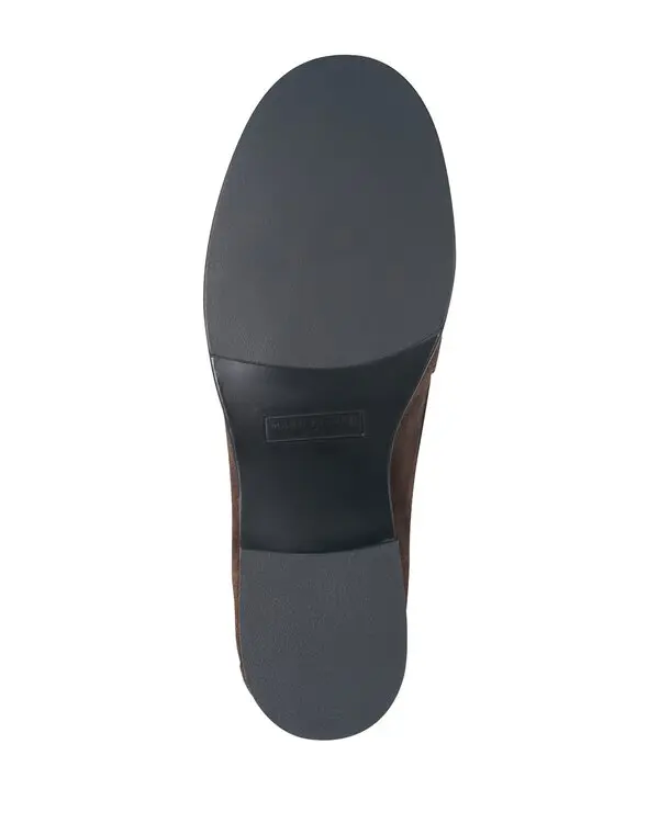MARC FISHER LTD. Mazle Leather Loafers - Dark Brown