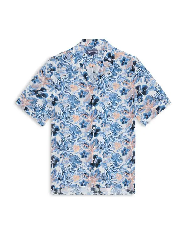 Vilebrequin Island Flowers Viscose Bowling Shirt