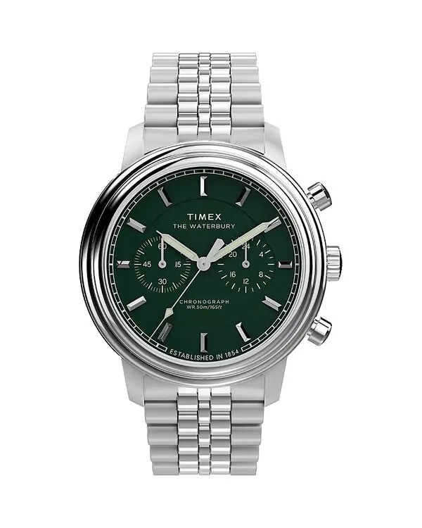 TIMEX Waterbury Metropolitan Chronograph Watch - Silver