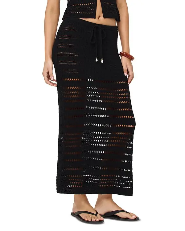 L*Space Crochet Maxi Skirt - Black