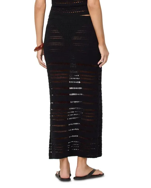 L*Space Crochet Maxi Skirt - Black