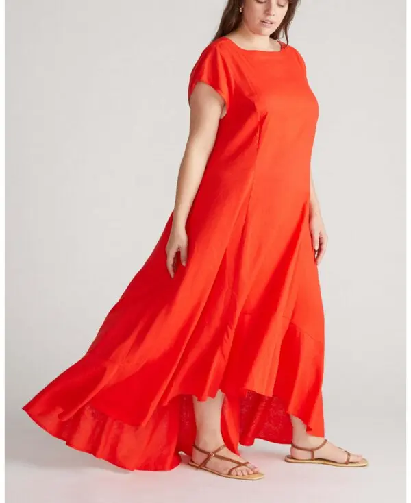 Universal Standard Linen Flounce Dress