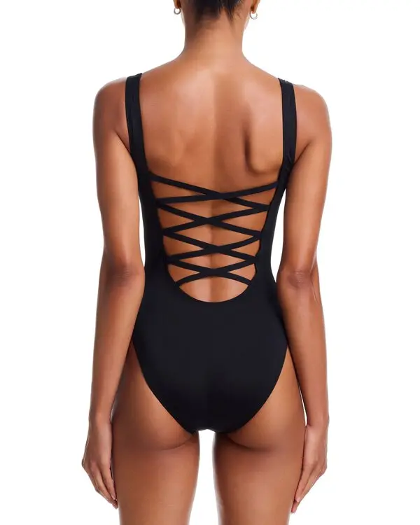 Norma Kamali Low Back Strappy Swimsuit