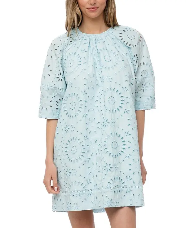 THE BURGESS COLLECTION The Kennedy Eyelet Mini Dress