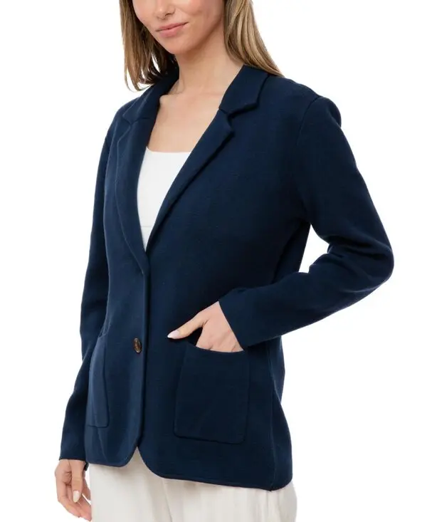 THE BURGESS COLLECTION The Milly Knit Blazer - Navy