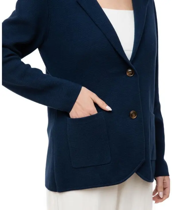 THE BURGESS COLLECTION The Milly Knit Blazer - Navy