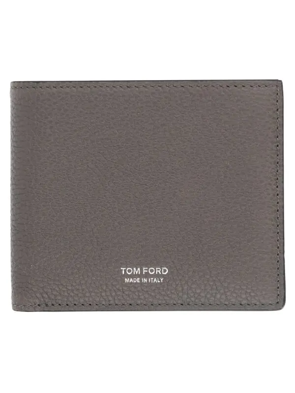 TOM FORD Classic Bi-fold Wallet In Grained Leather