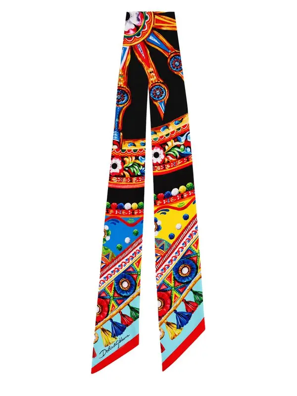 Dolce & Gabbana Twill Silk Bandeau - Multicolour
